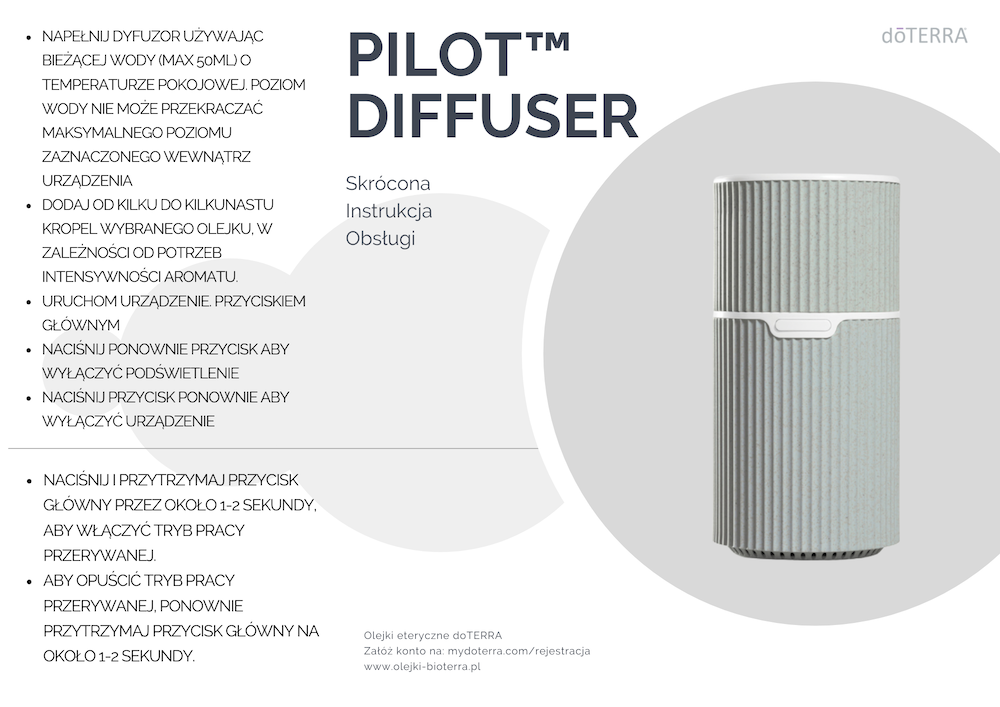 Dyfuzor | Pilot Diffuser | Przenośny Dyfuzor dōTERRA
