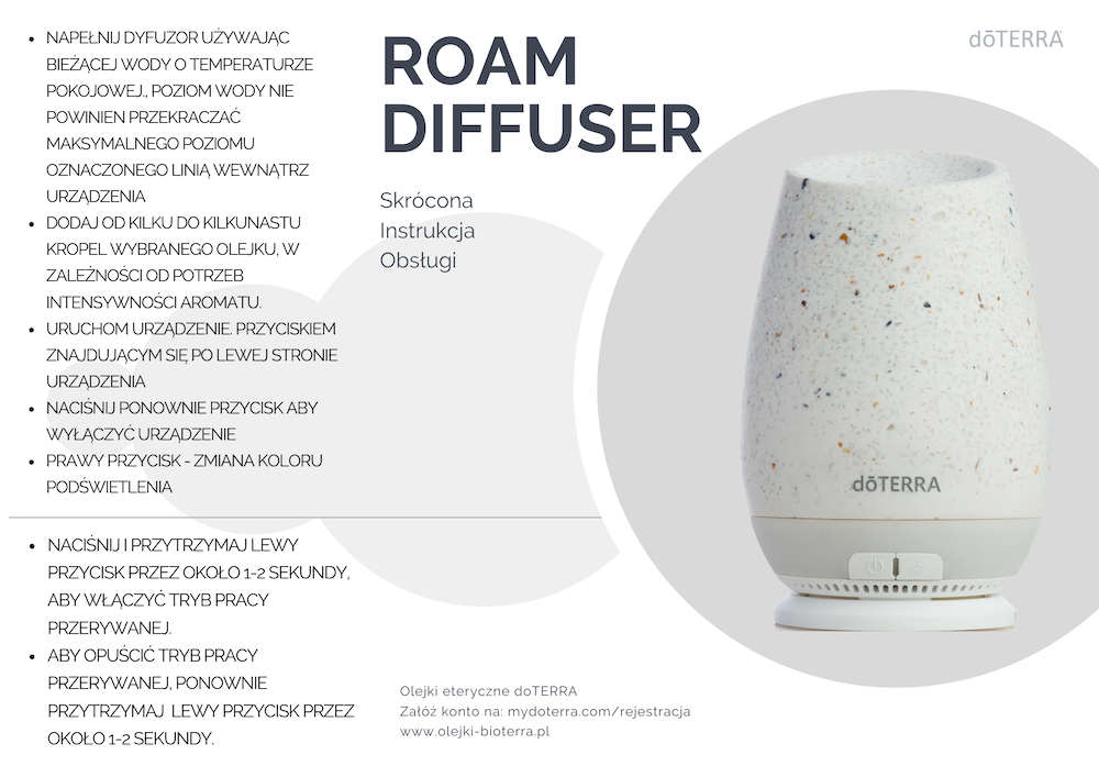 Bezprzewodowy dyfuzor Roam dōTERRA | Do Olejków Eterycznych
